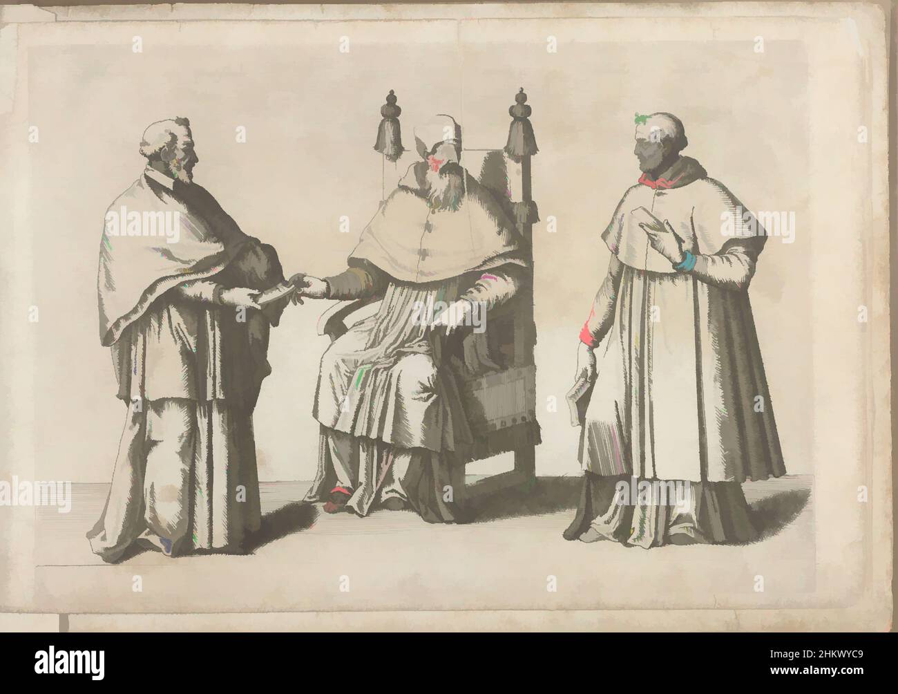 Art inspired by The Pope and two cardinals, Cardinale in cajpe ...