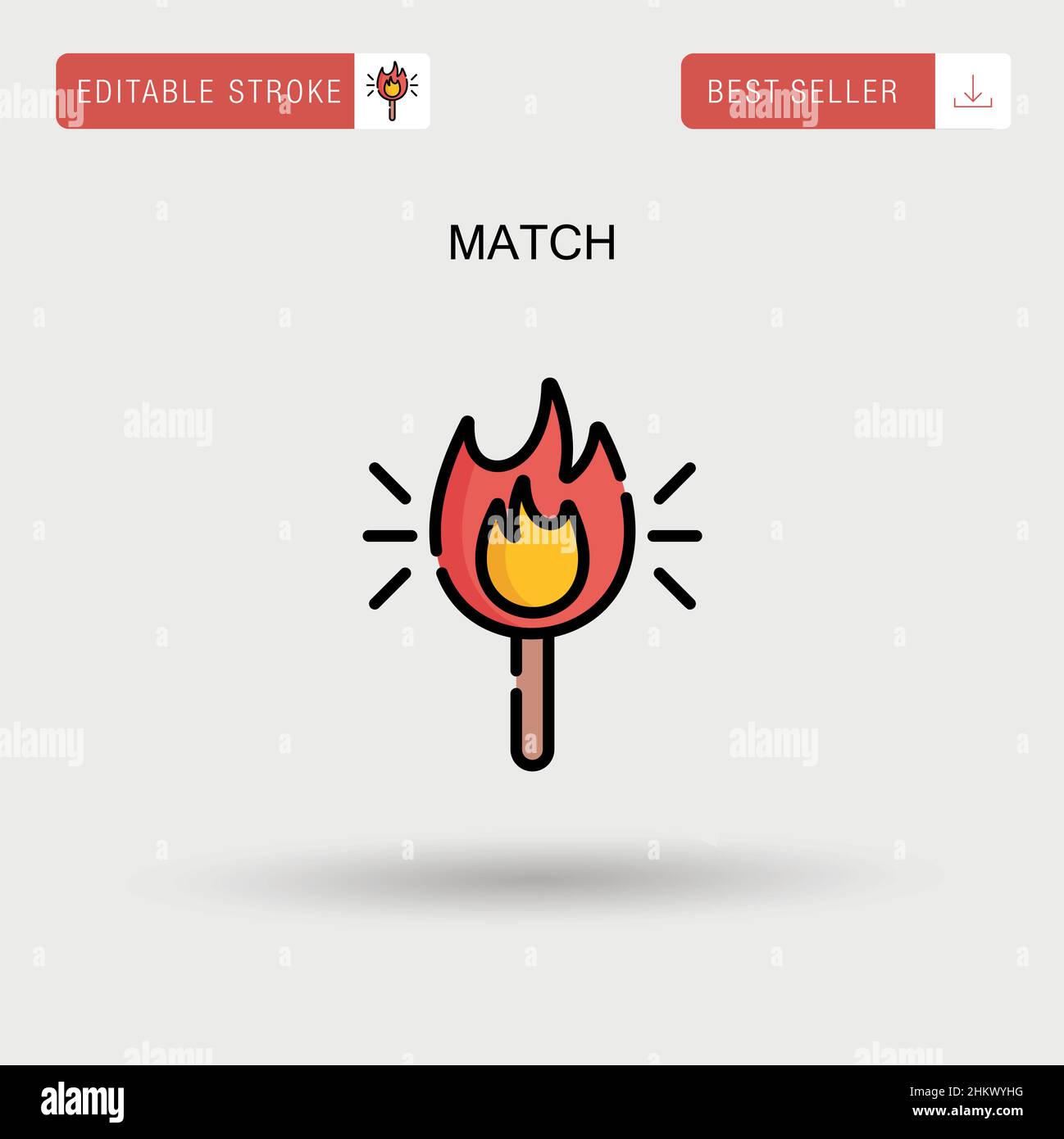 Match Simple vector icon Stock Vector Image & Art - Alamy