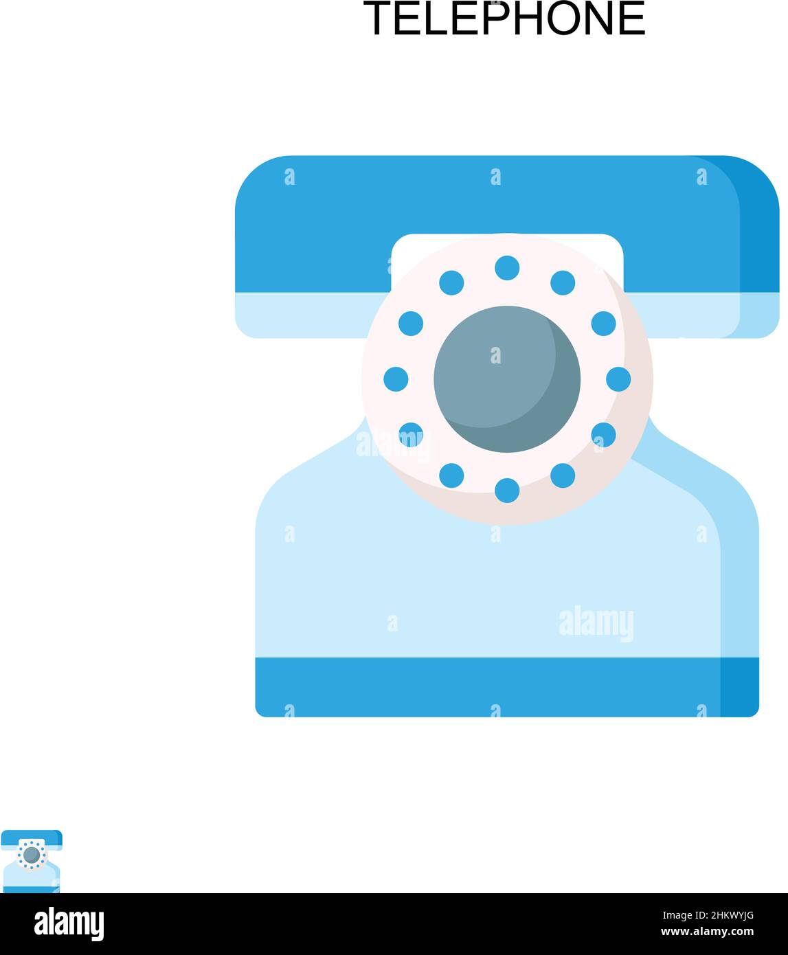 Telephone Simple vector icon. Illustration symbol design template for ...