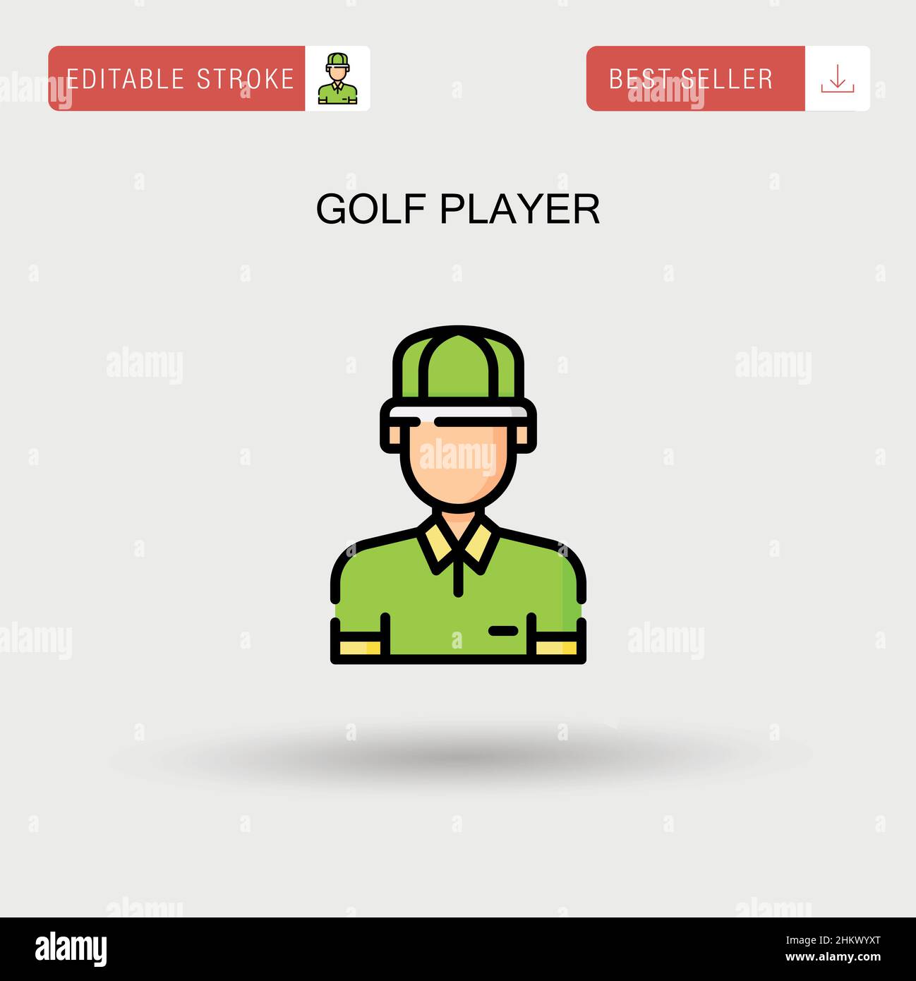 Golf player Simple vector icon Stock Vector Image & Art - Alamy