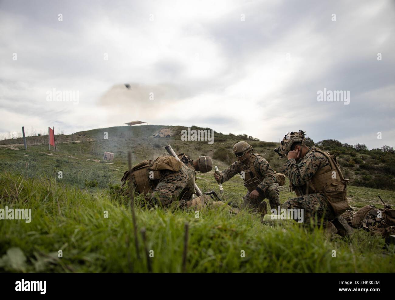 U.S. Marines with Weapons Company, 3d Battalion, 1st Marine Regiment (3 ...