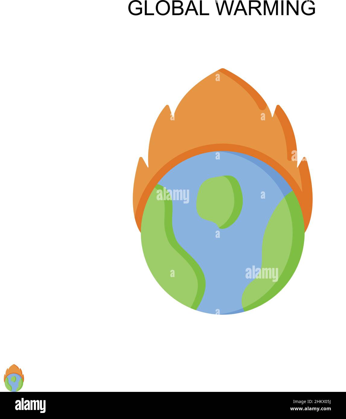 Global warming Simple vector icon. Illustration symbol design template ...
