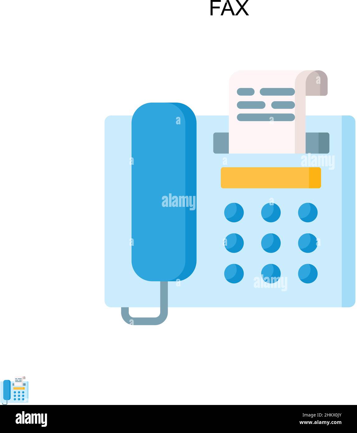 Fax Simple vector icon. Illustration symbol design template for web ...