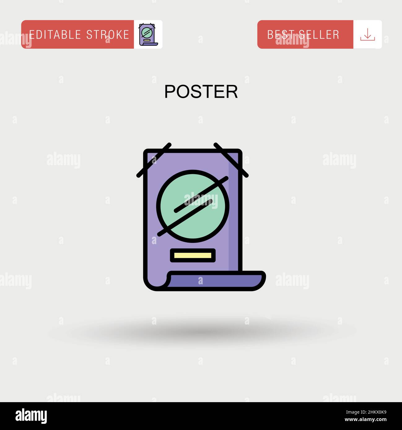 Glued white paper poster Stock Vector Images - Alamy