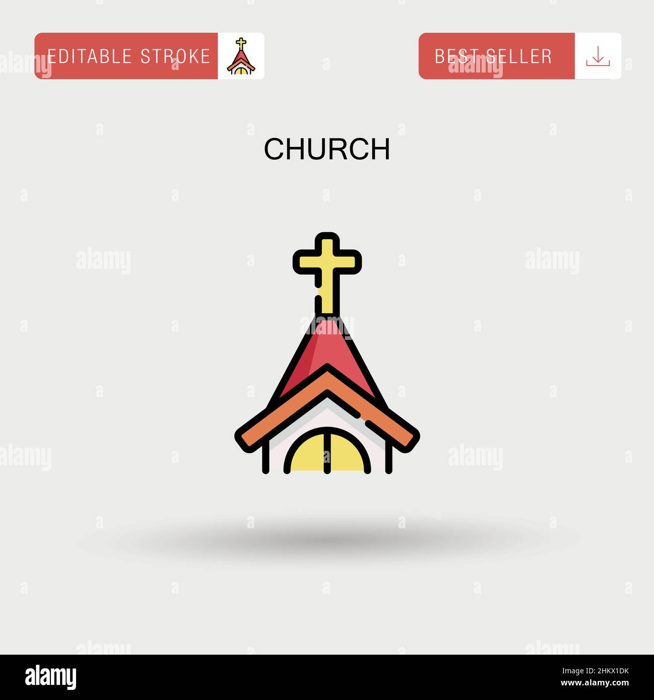 Church Simple vector icon Stock Vector Image & Art - Alamy