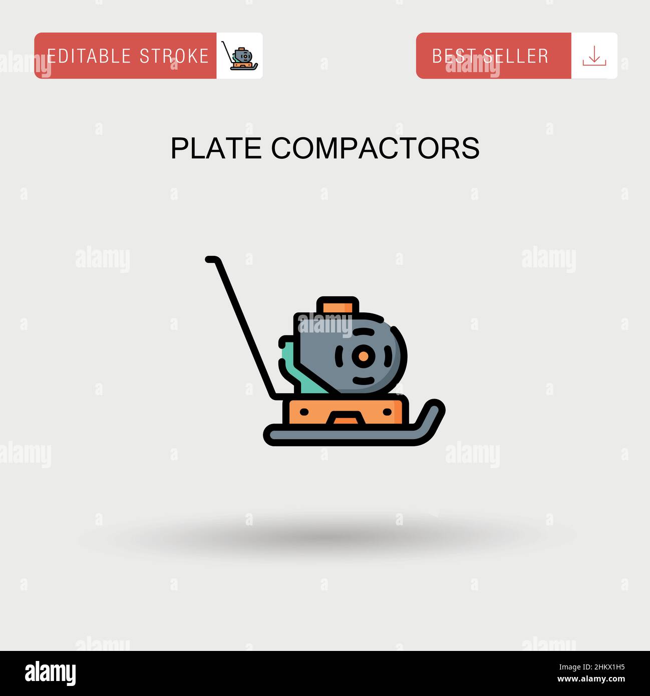 Compacting machine Stock Vector Images - Alamy
