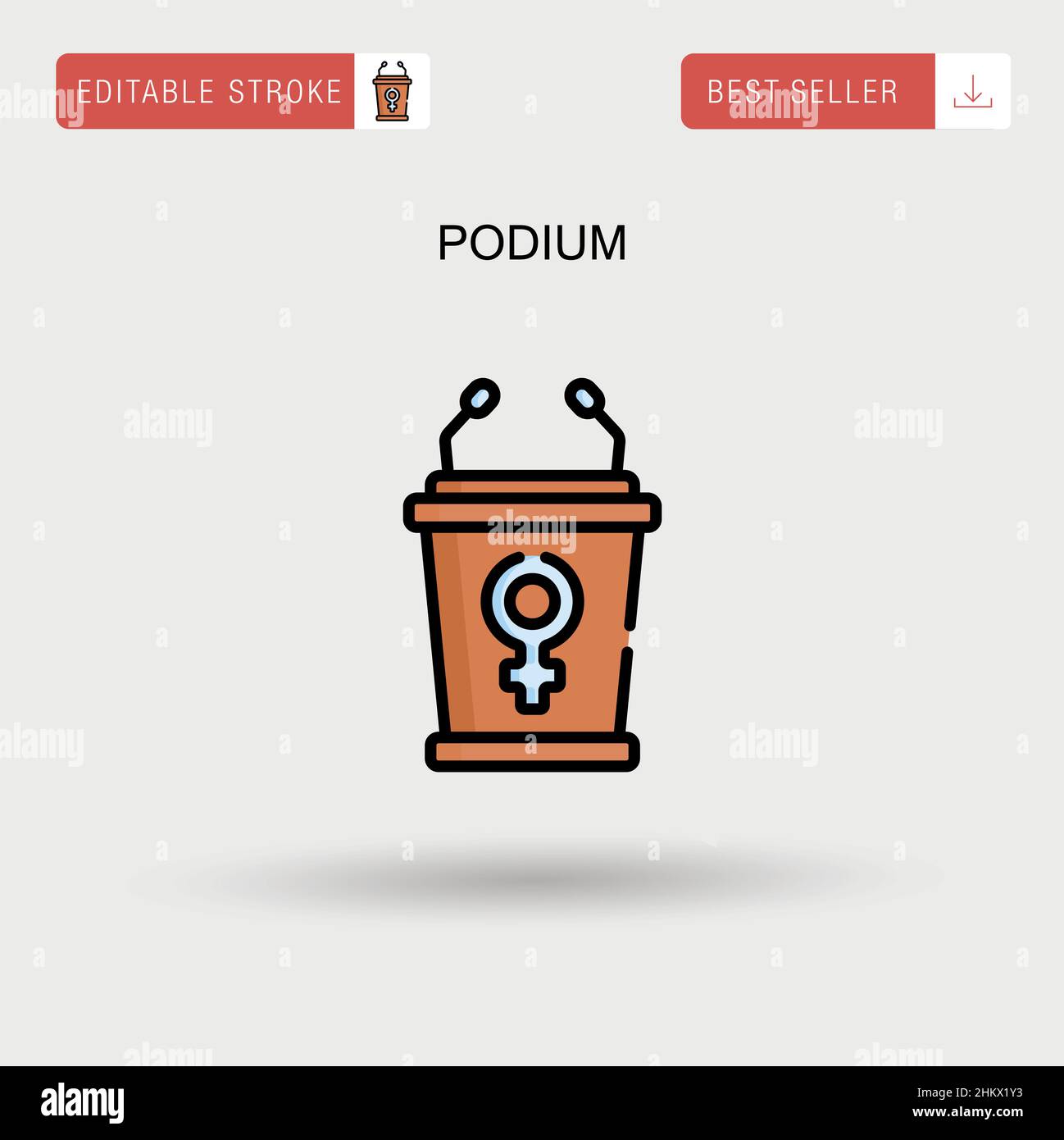 Podium Simple vector icon Stock Vector Image & Art - Alamy