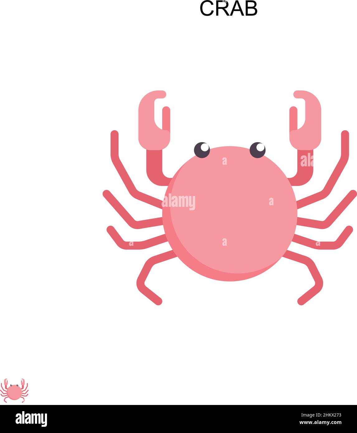 Crab Simple vector icon. Illustration symbol design template for web ...