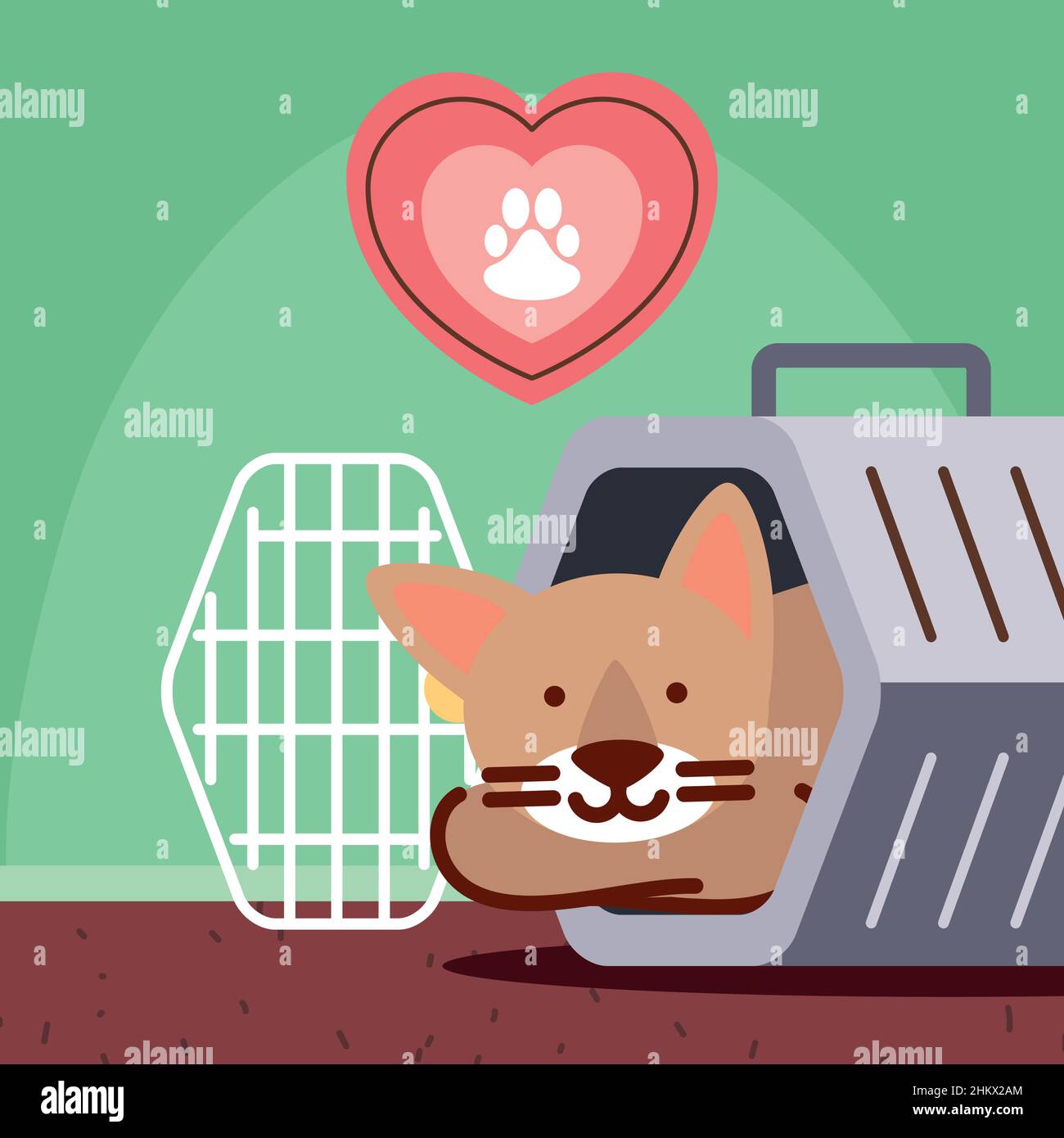 Pet cat on case Stock Vector Images - Alamy