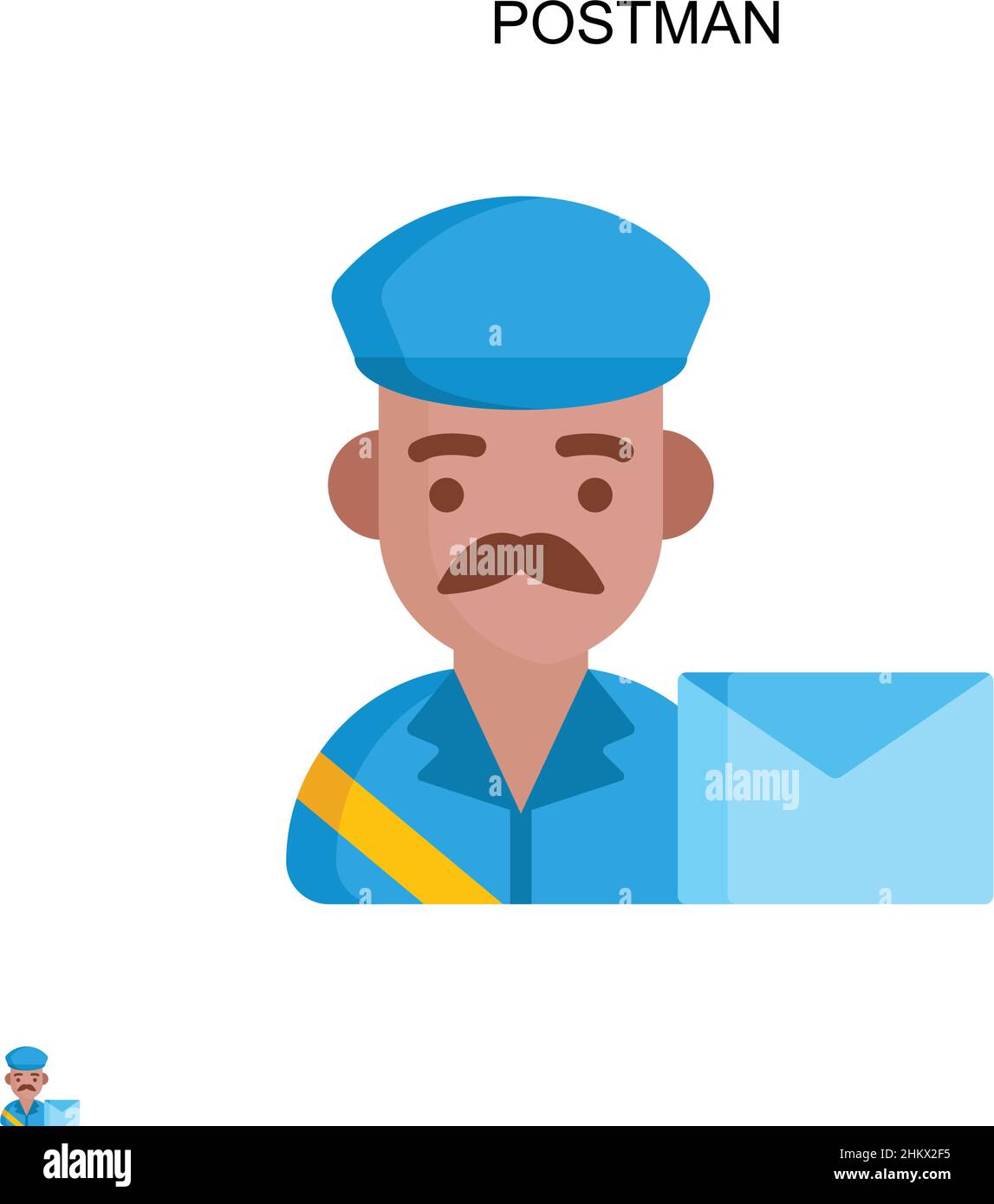 Postman Simple vector icon. Illustration symbol design template for web ...