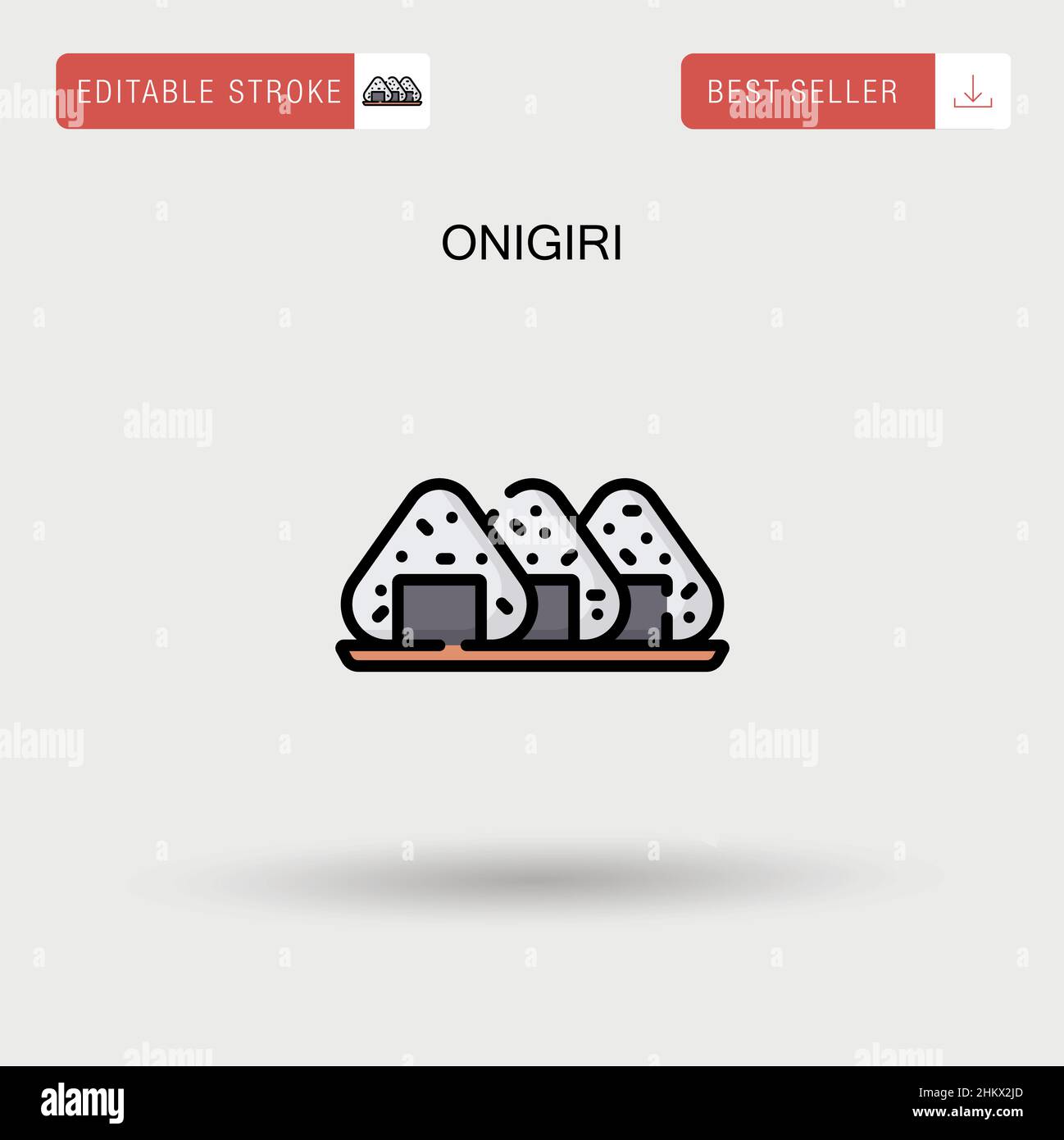 Onigiri Simple vector icon Stock Vector Image & Art - Alamy