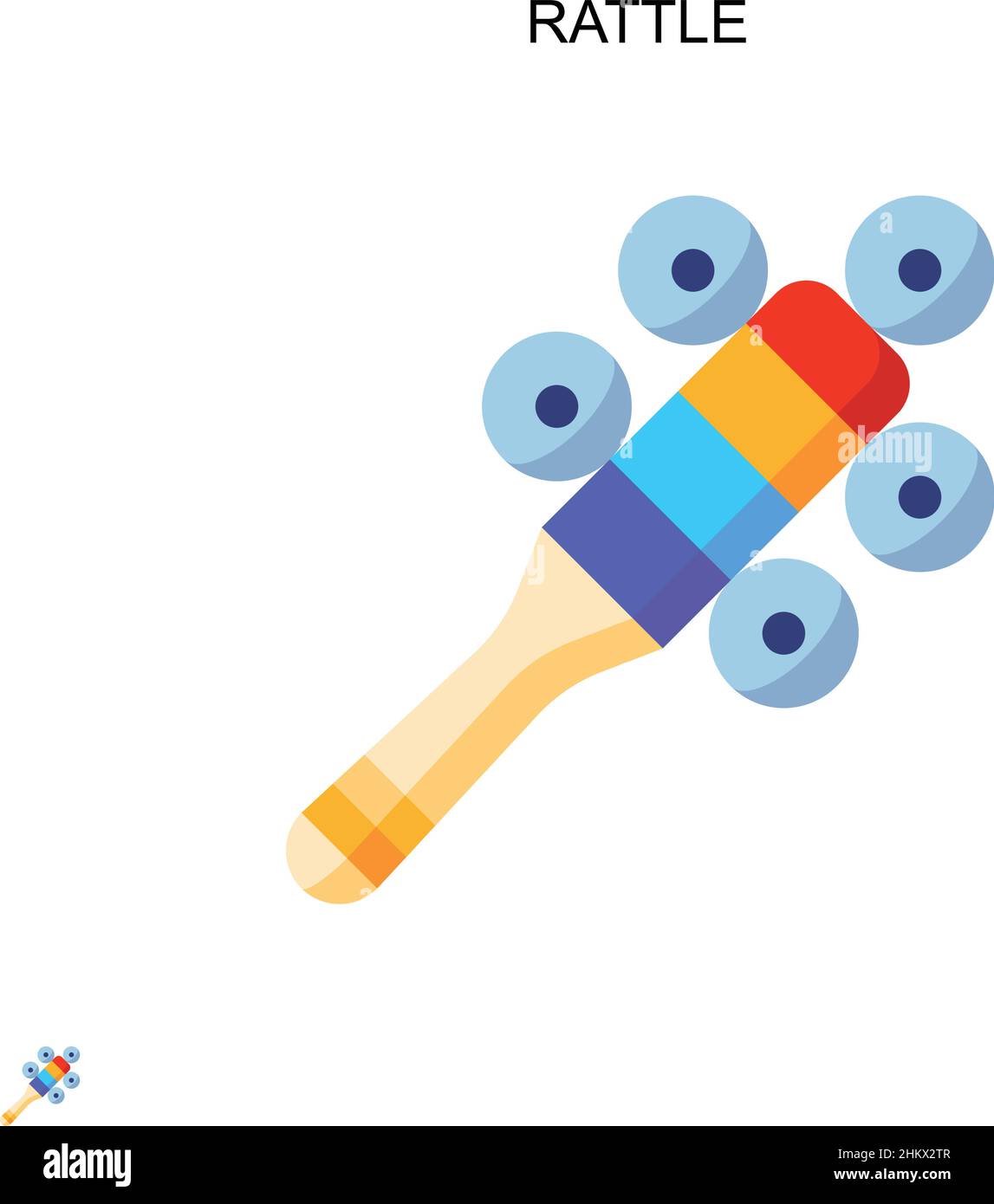 Rattle Simple vector icon. Illustration symbol design template for web ...