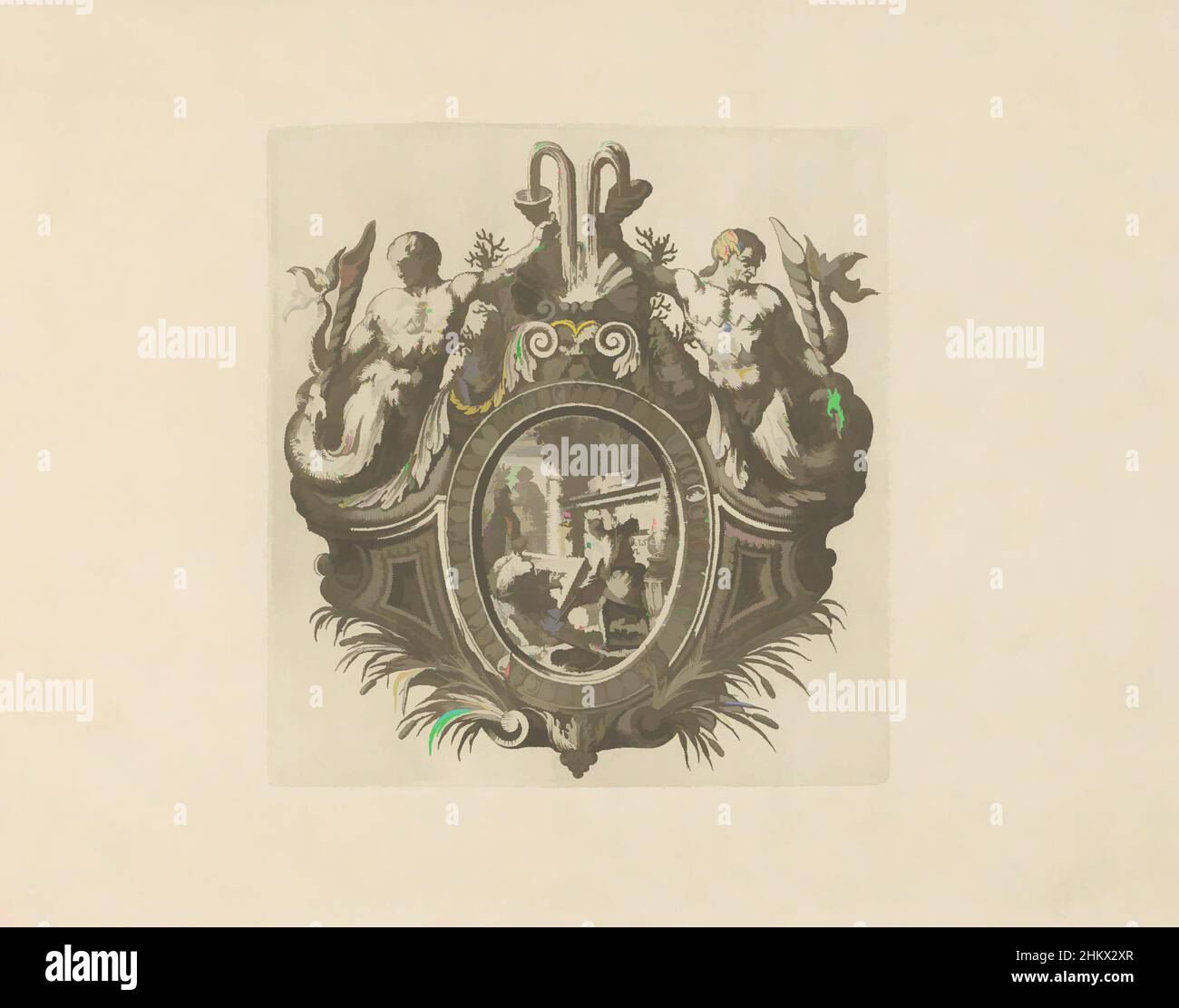 Art inspired by Vignette with two mermen, Les Indes Orientales et ...