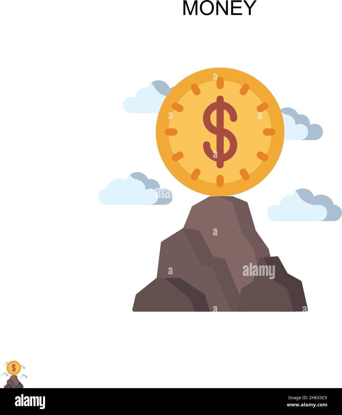 Money Simple vector icon. Illustration symbol design template for web ...
