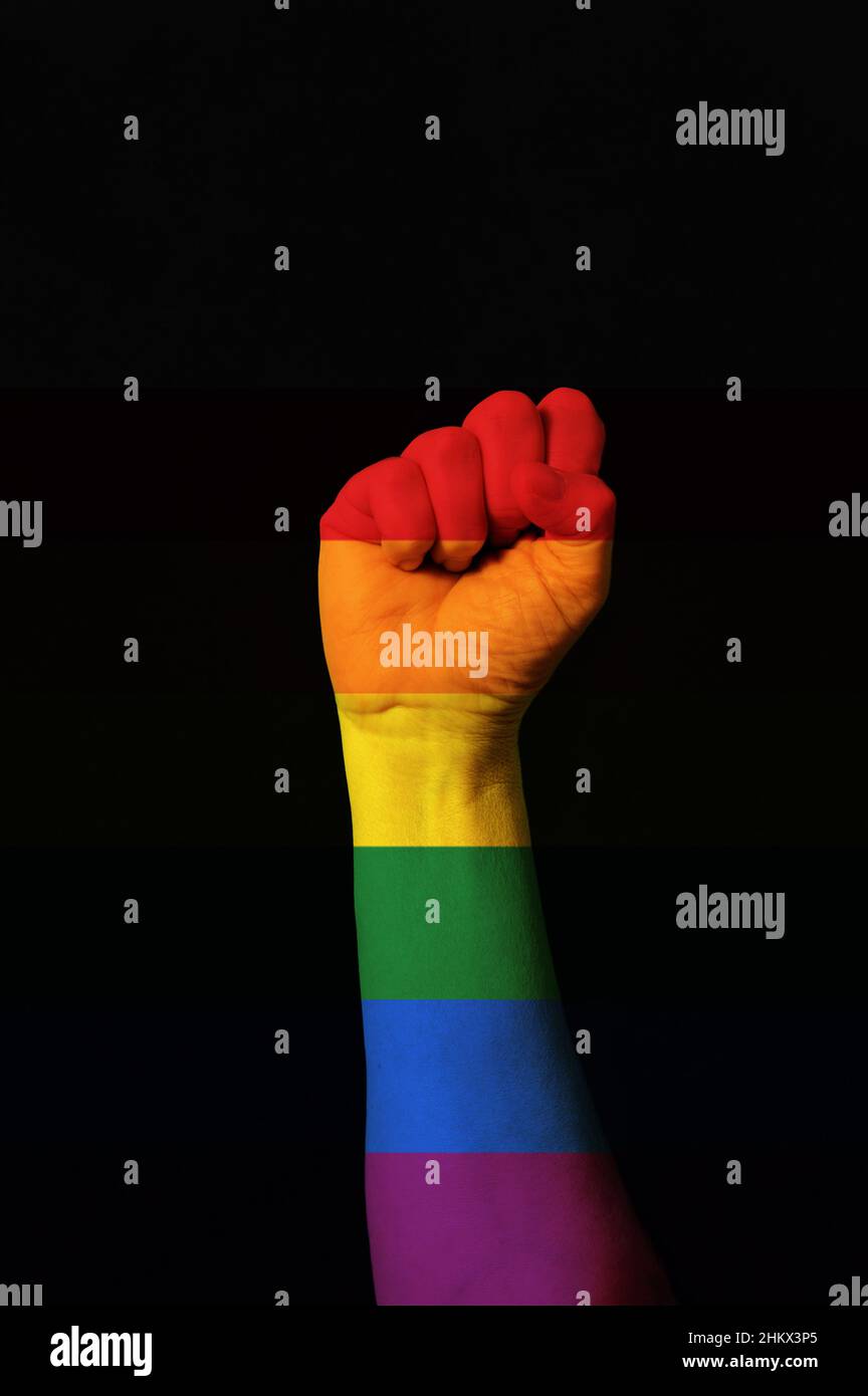 Closeup of an arm and raised fist symbol of woman empowerment Stock ...