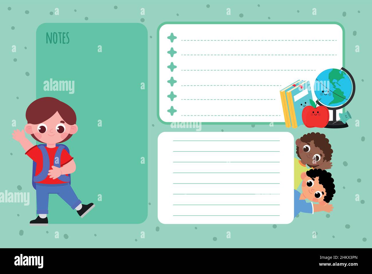 back to school notes and boys Stock Vector Image & Art - Alamy