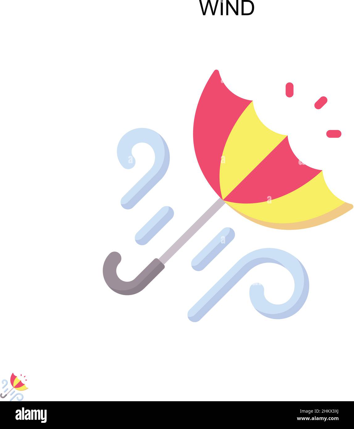 Wind Simple vector icon. Illustration symbol design template for web ...