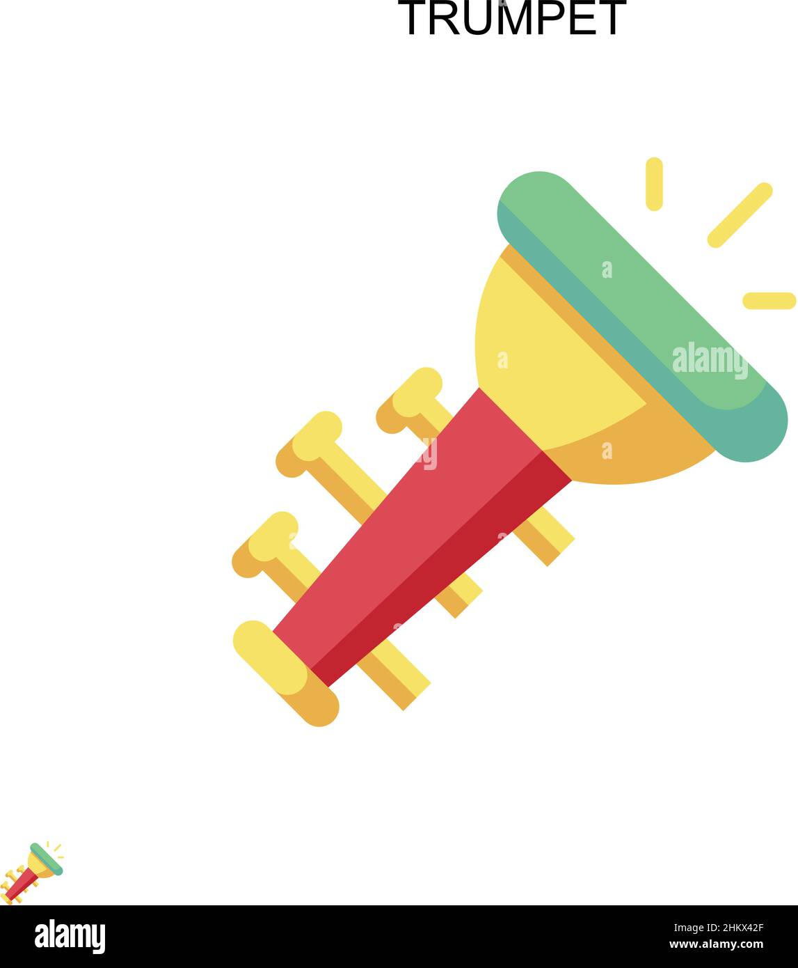 Trumpet Simple vector icon. Illustration symbol design template for web ...