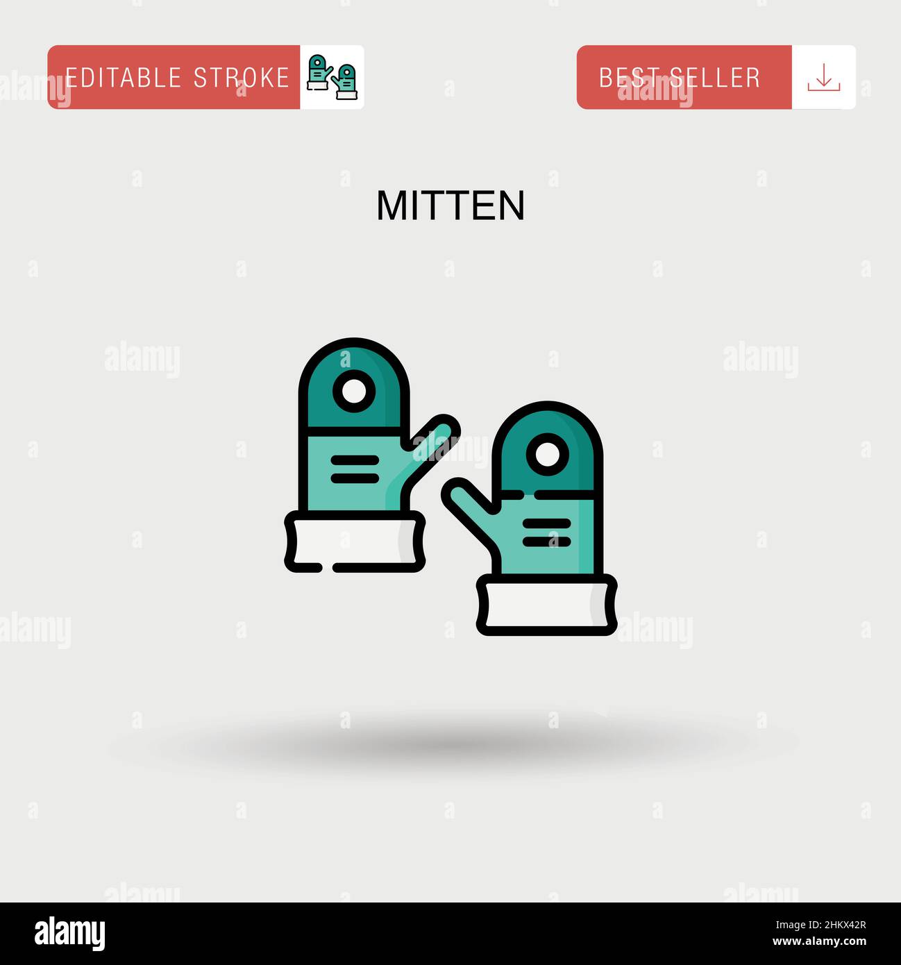Knitted mitten Stock Vector Images - Alamy