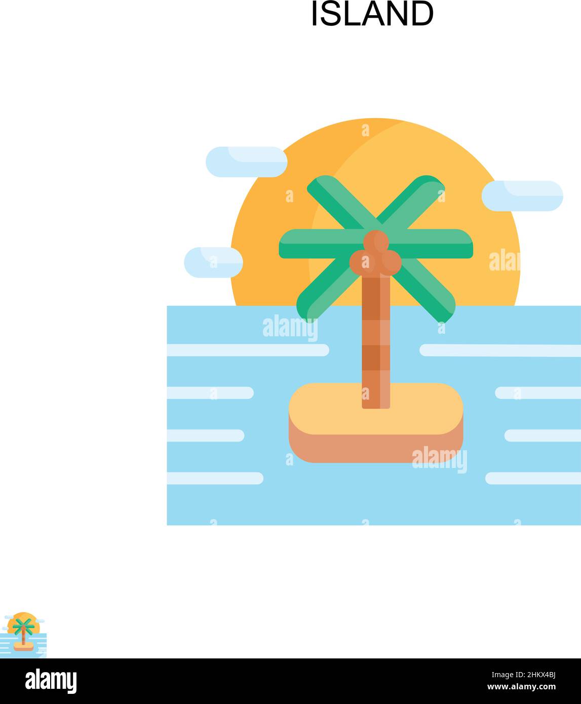 Island Simple Vector Icon Illustration Symbol Design Template For Web Mobile Ui Element Stock