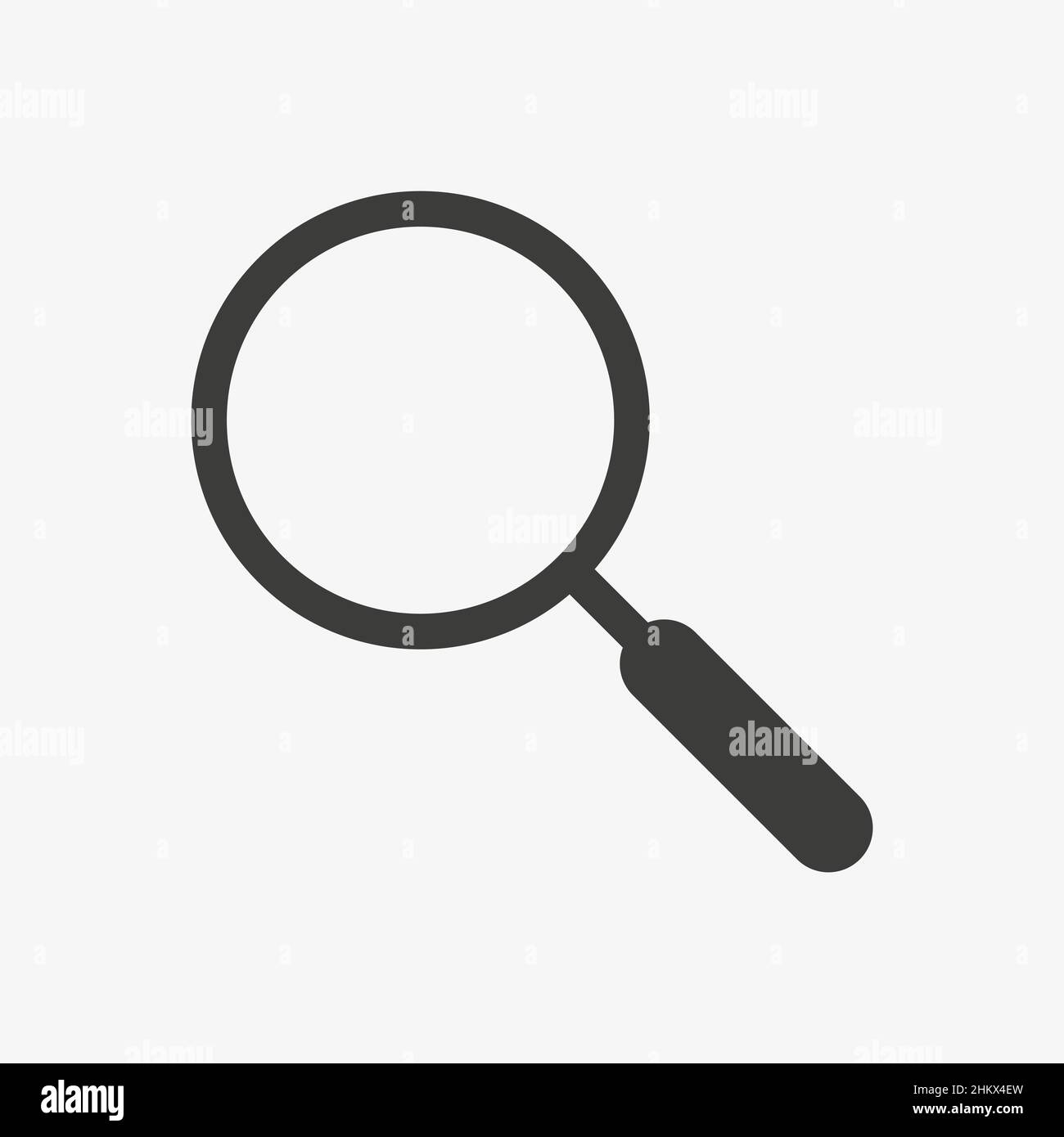 Magnifying glass vector icon on white background Stock Vector Image ...