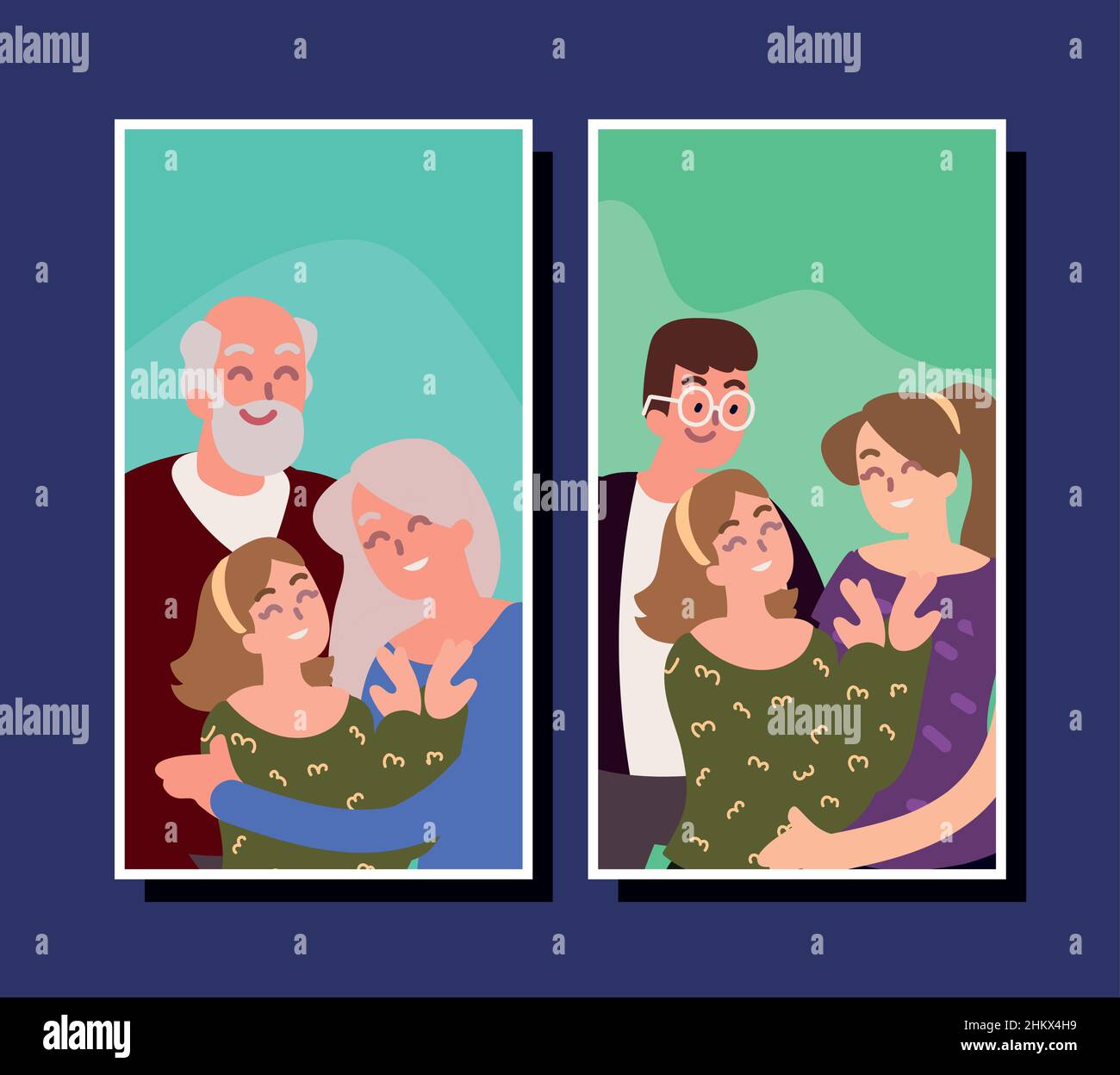 family vertical banner Stock Vector Image & Art - Alamy