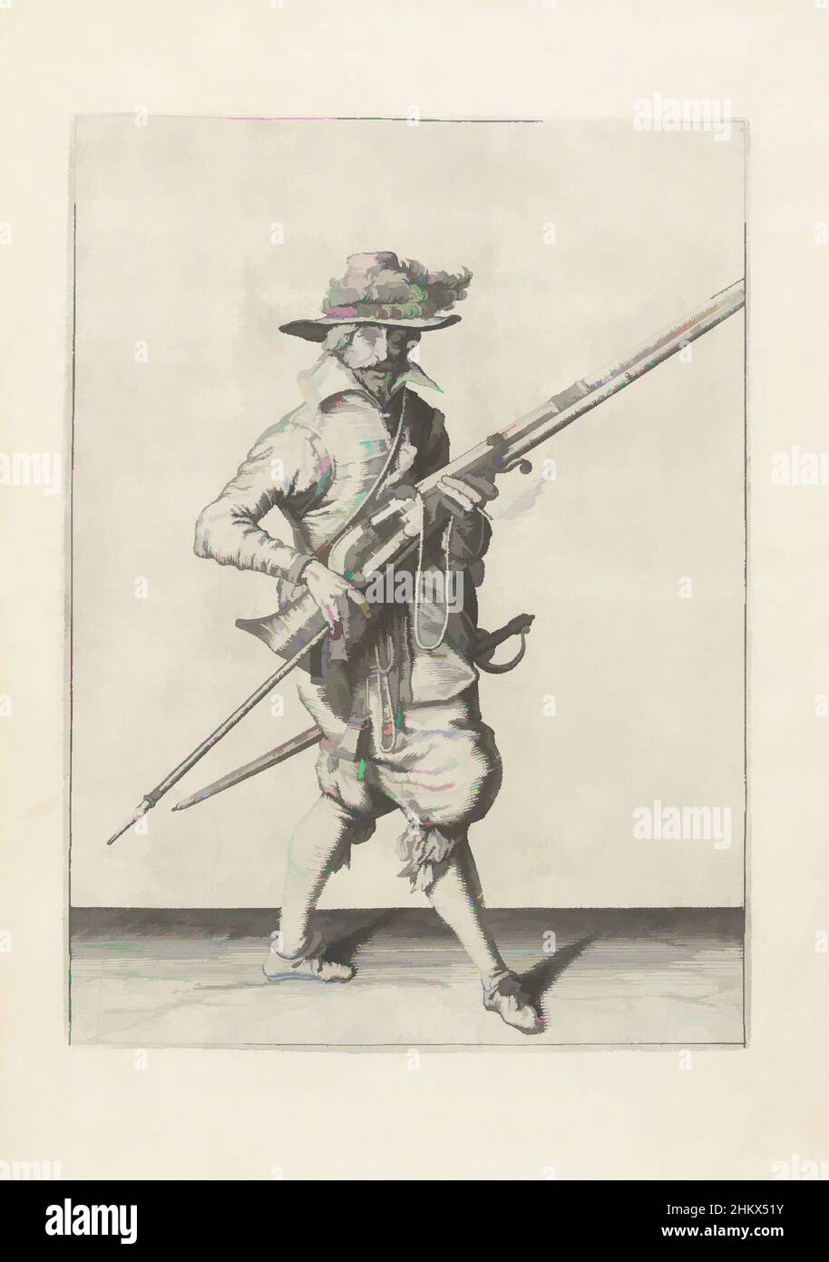 Art inspired by Soldier holding his musket with his left hand pointed ...