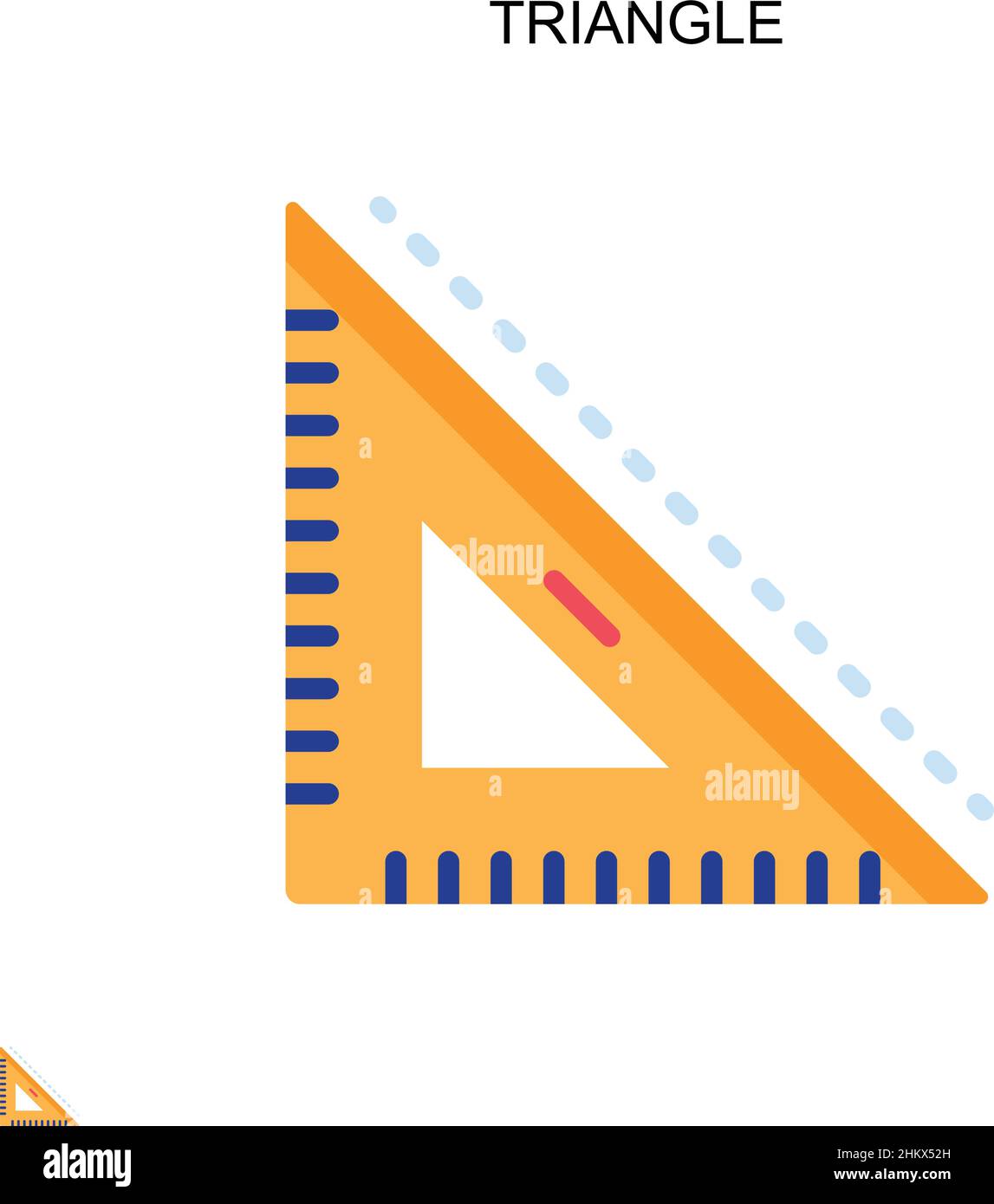 Triangle Simple vector icon. Illustration symbol design template for ...