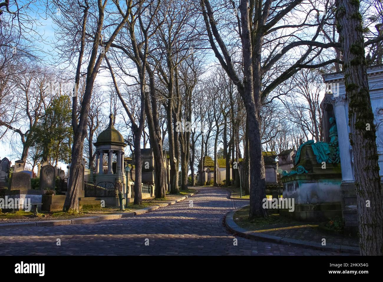 Graves and crypts in Pere Lachaise Cemetery, This cemetery is the final resting place for many ...