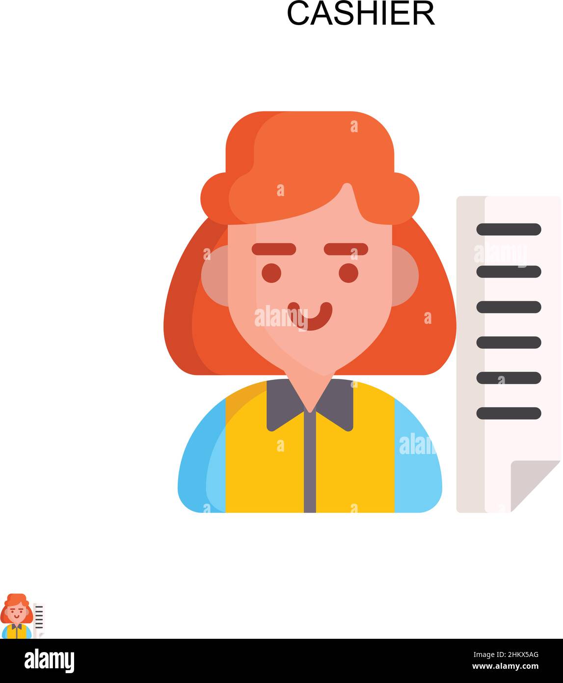 Cashier Simple vector icon. Illustration symbol design template for web ...