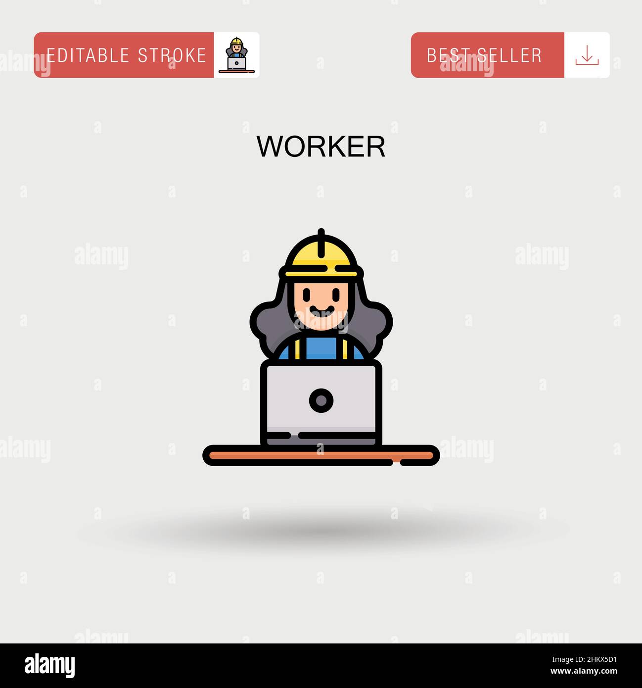 Worker Simple vector icon Stock Vector Image & Art - Alamy