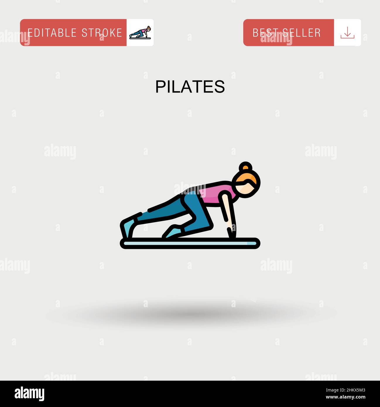 Pilates Simple vector icon Stock Vector Image & Art - Alamy