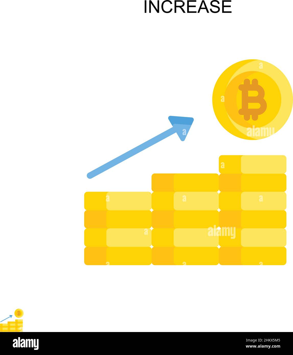 Increase Simple vector icon. Illustration symbol design template for ...