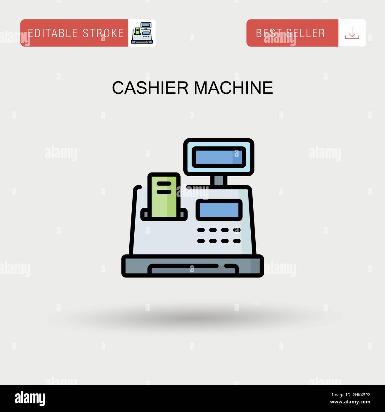 Cashier machine Simple vector icon Stock Vector Image & Art - Alamy
