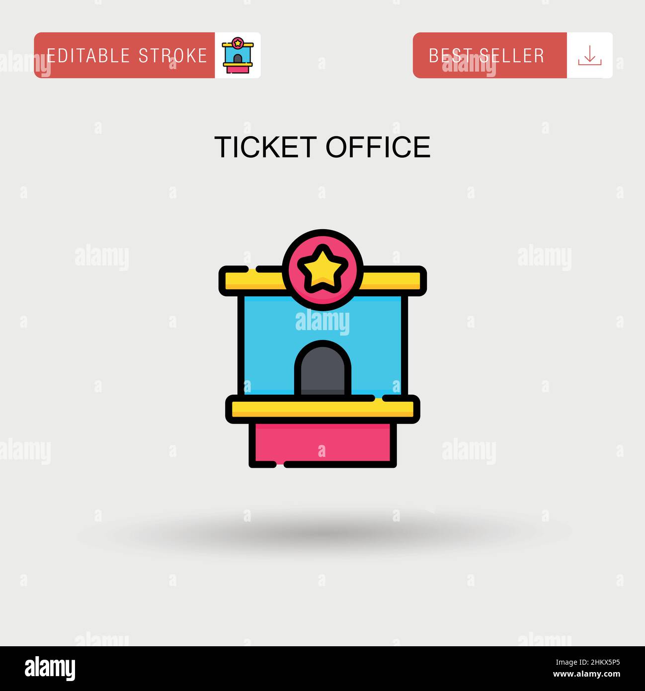 Ticket office Simple vector icon Stock Vector Image & Art - Alamy