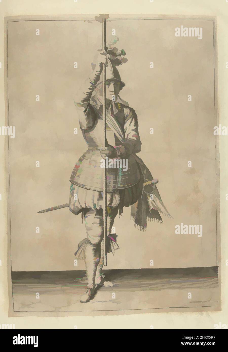 Art inspired by Soldier, seen from the front, holding his spear with ...