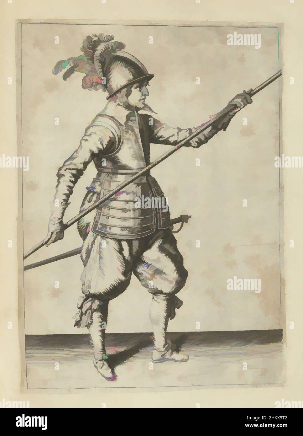 Art inspired by Soldier raising his spear forward by transferring his ...