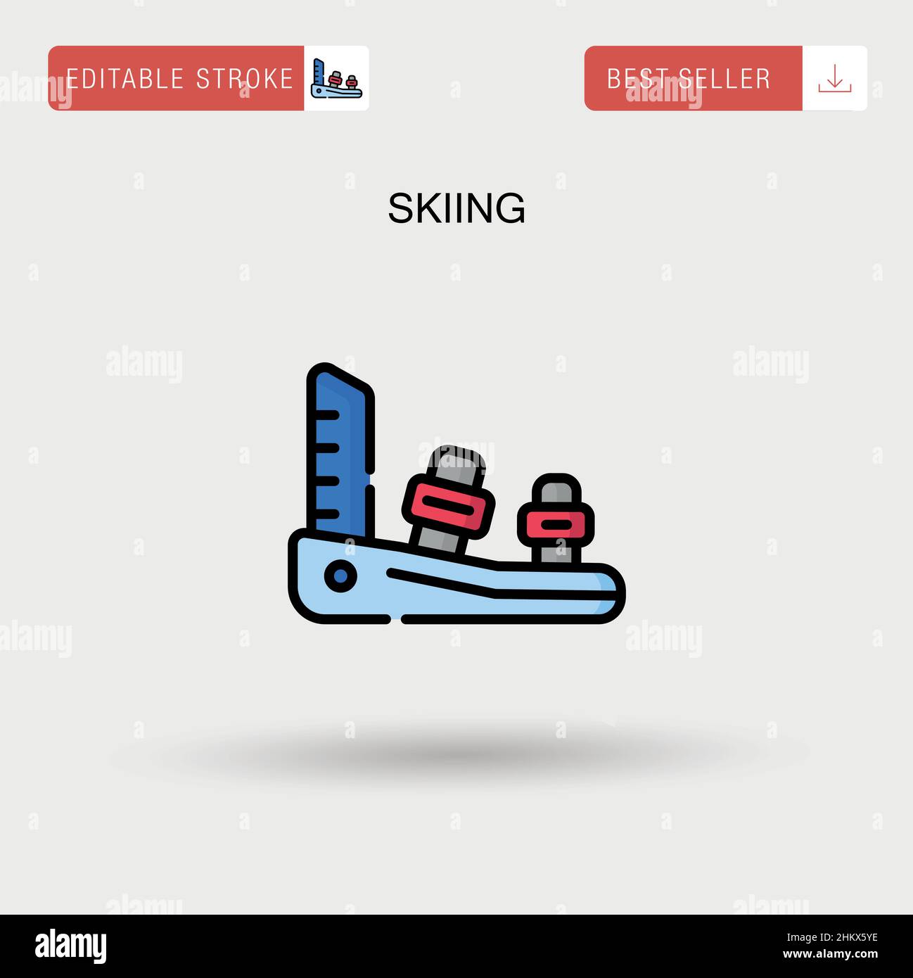 Downhill skiing blue sky Stock Vector Images - Alamy