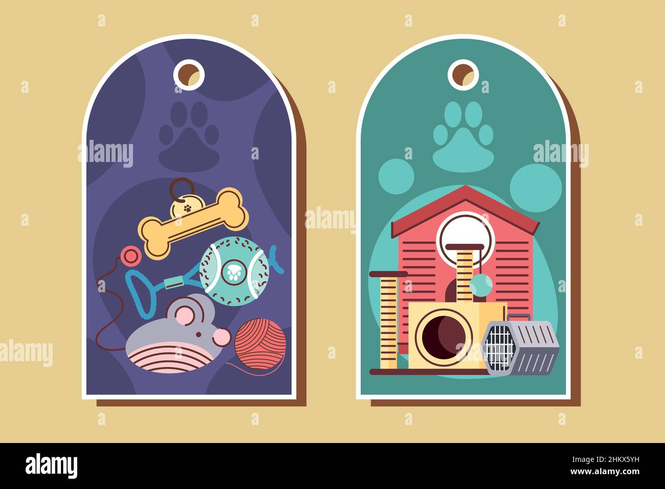 set of pets tags Stock Vector Image & Art - Alamy