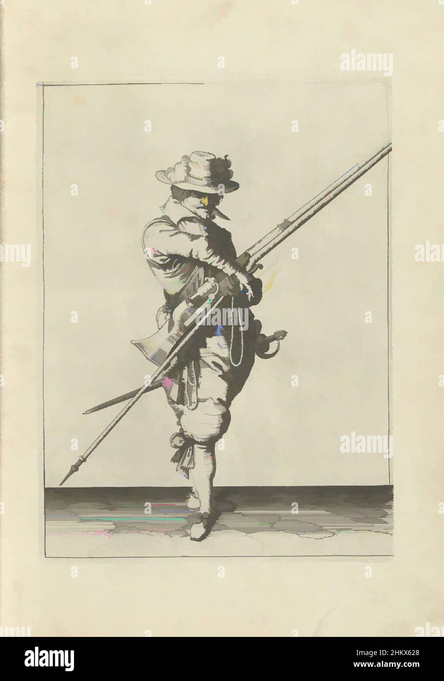 Art inspired by Soldier with a musket picking up his fuse (no. 6), c ...