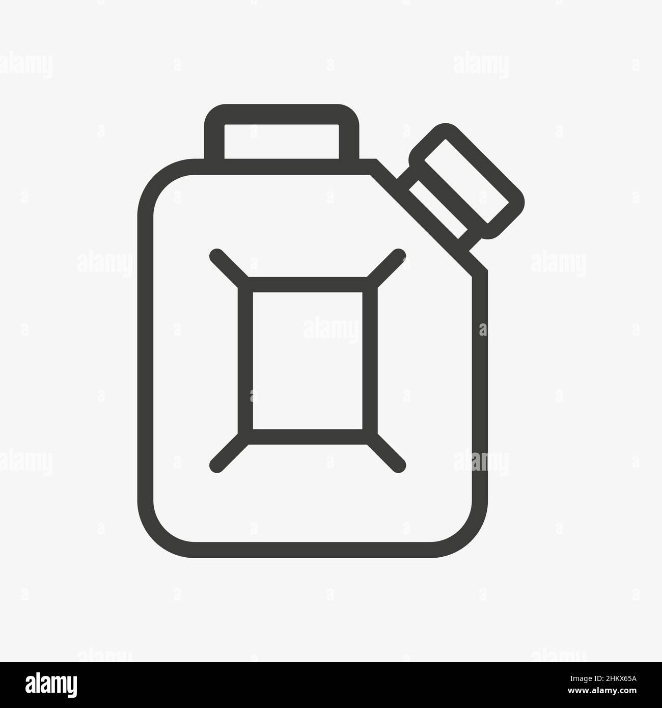 Jerrycan outline vector icon on white background Stock Vector Image ...