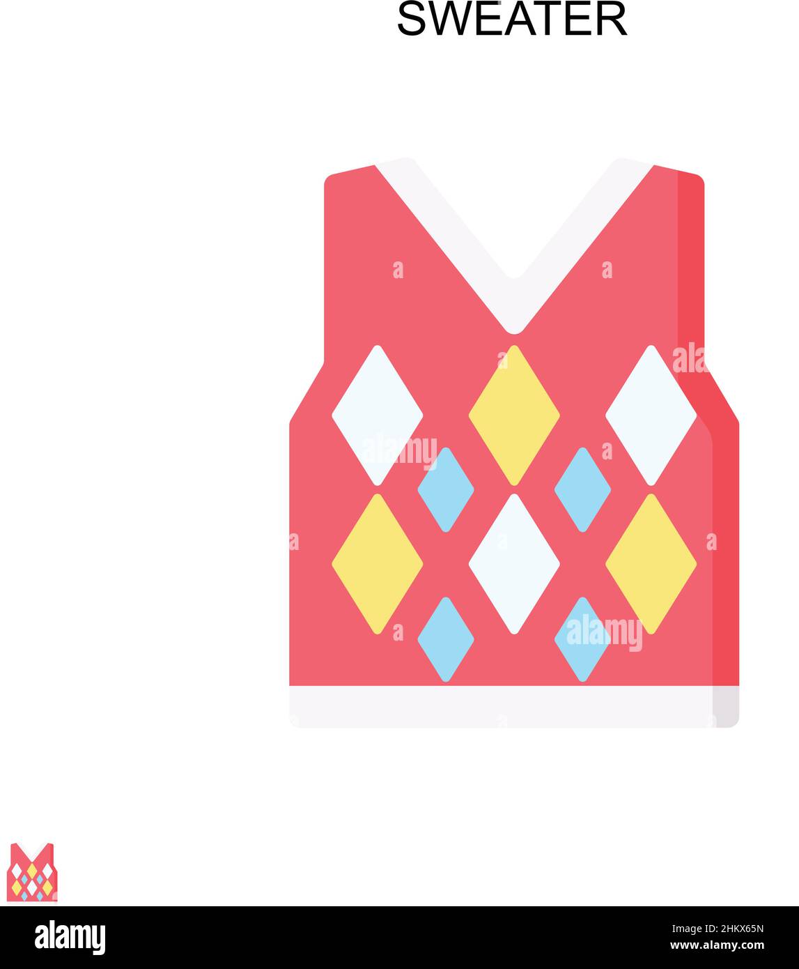Sweater Simple vector icon. Illustration symbol design template for web ...