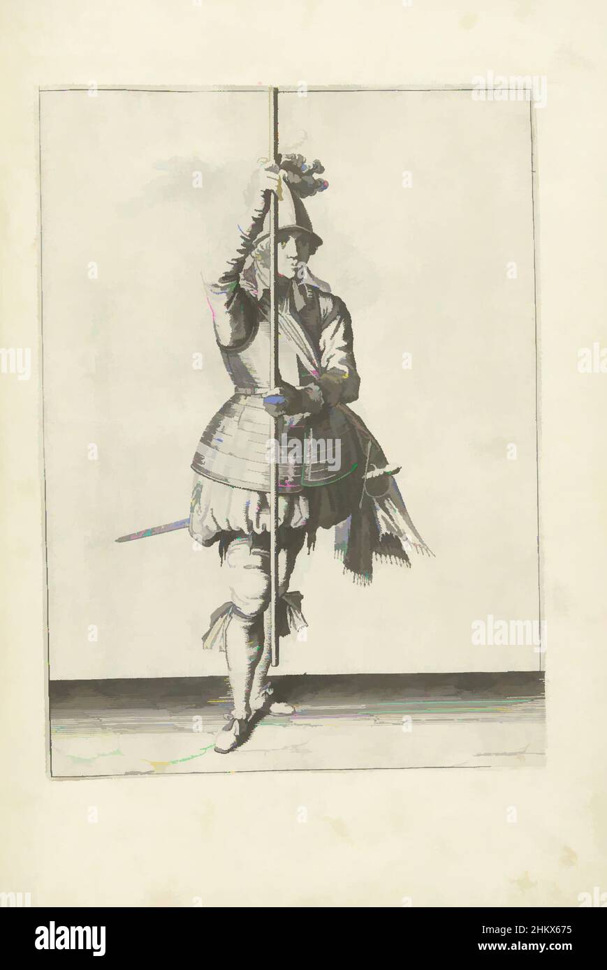 Art inspired by Soldier, seen from the front, holding his spear with ...