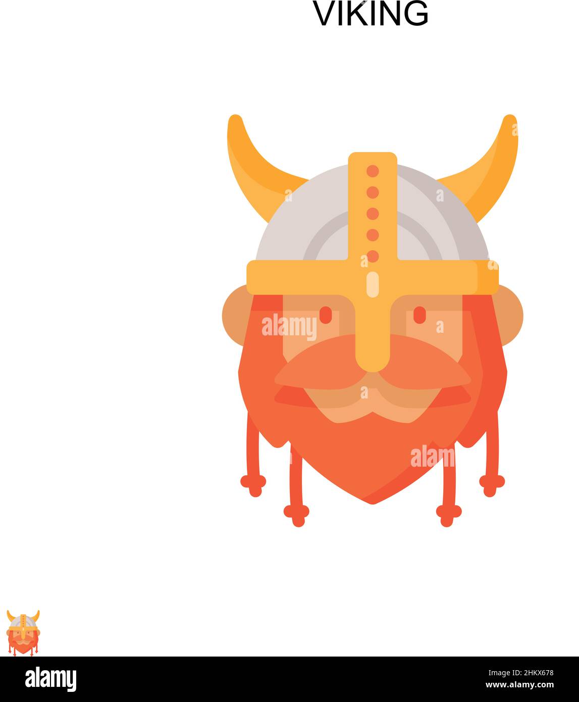 Viking Simple vector icon. Illustration symbol design template for web ...