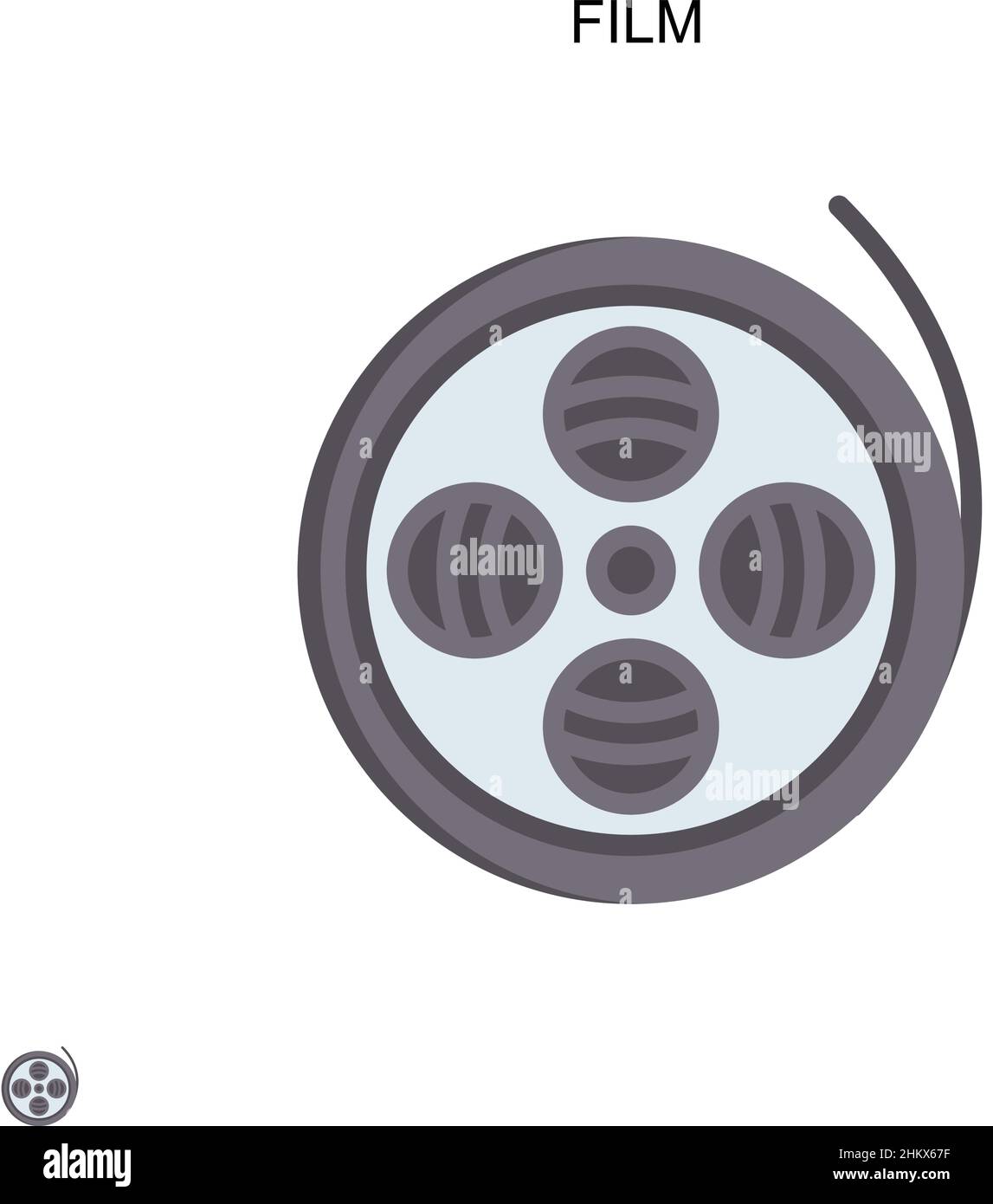 Film Simple vector icon. Illustration symbol design template for web ...