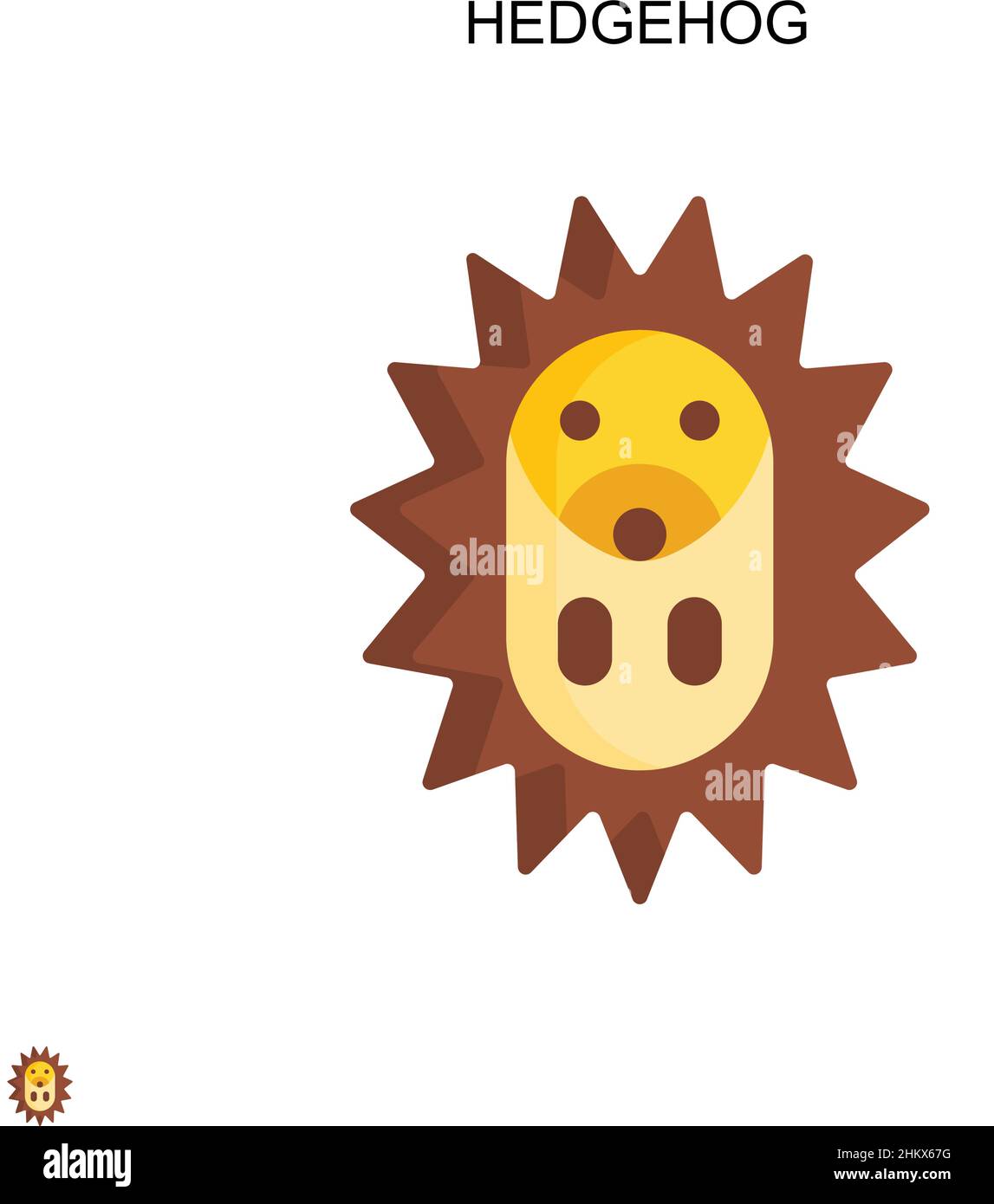Hedgehog Simple vector icon. Illustration symbol design template for ...