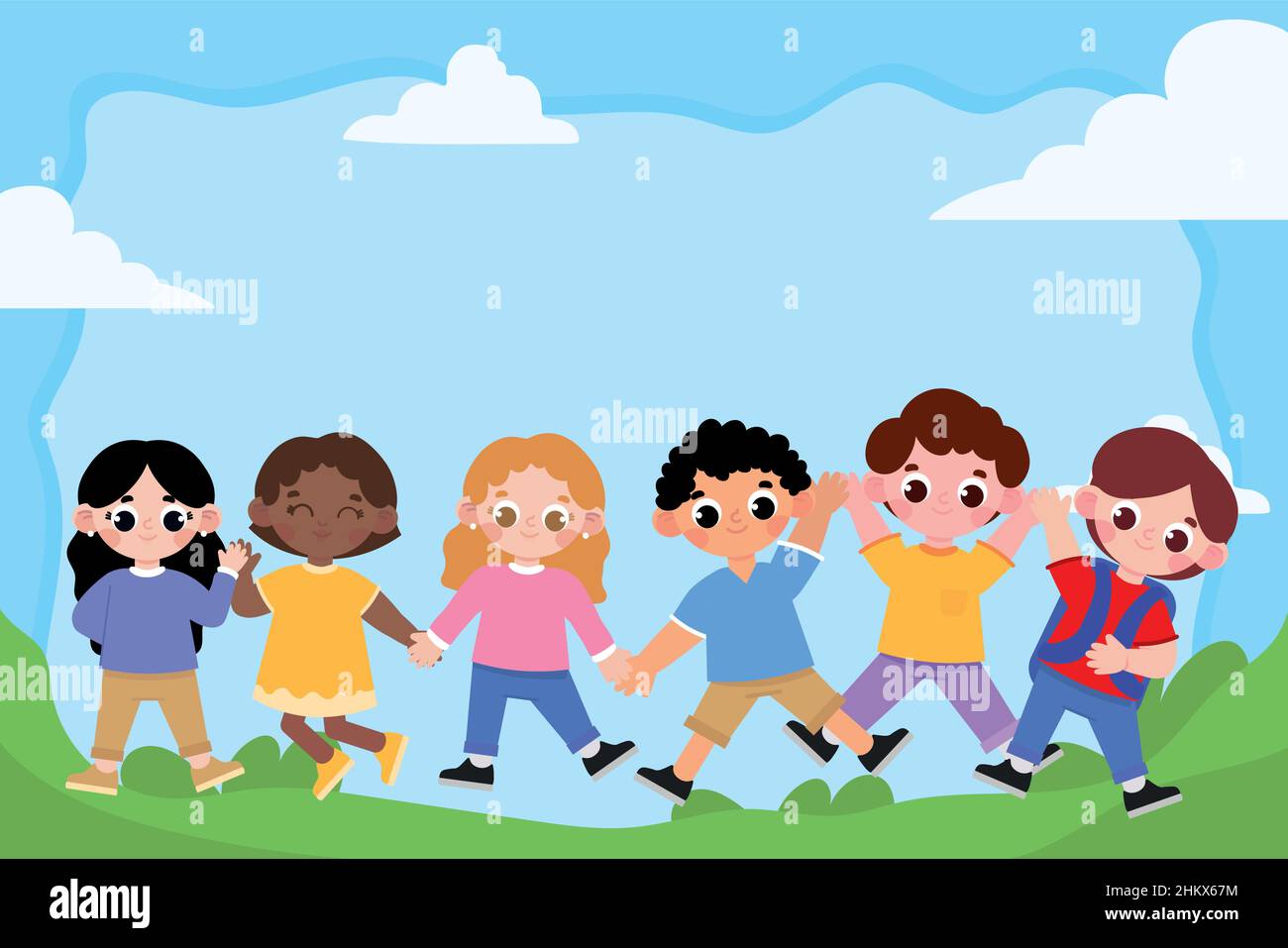 little kids cartoon Stock Vector Image & Art - Alamy