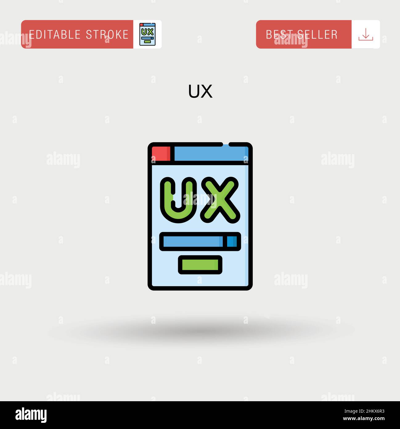 Ux Simple vector icon Stock Vector Image & Art - Alamy