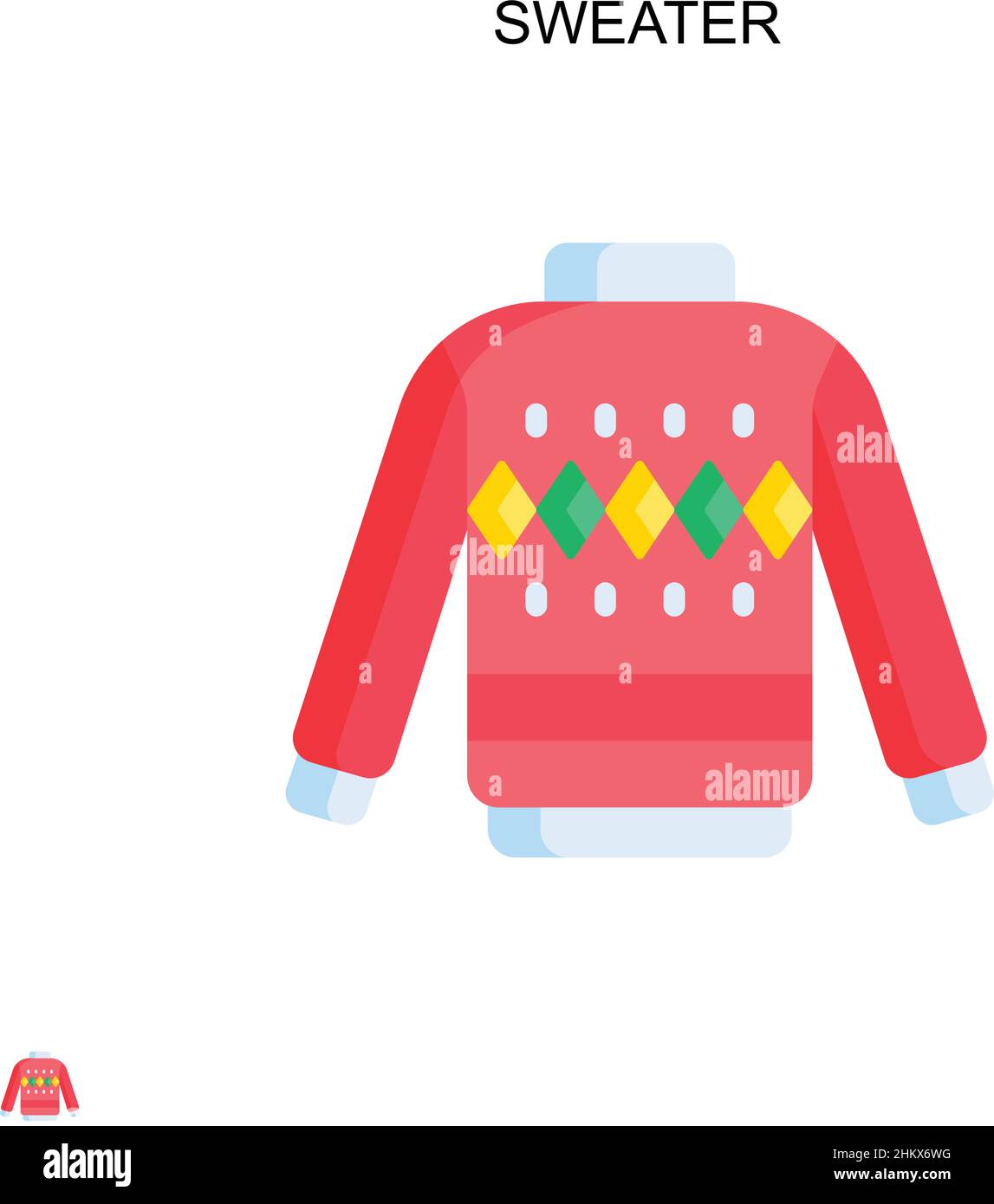 Sweater Simple vector icon. Illustration symbol design template for web ...