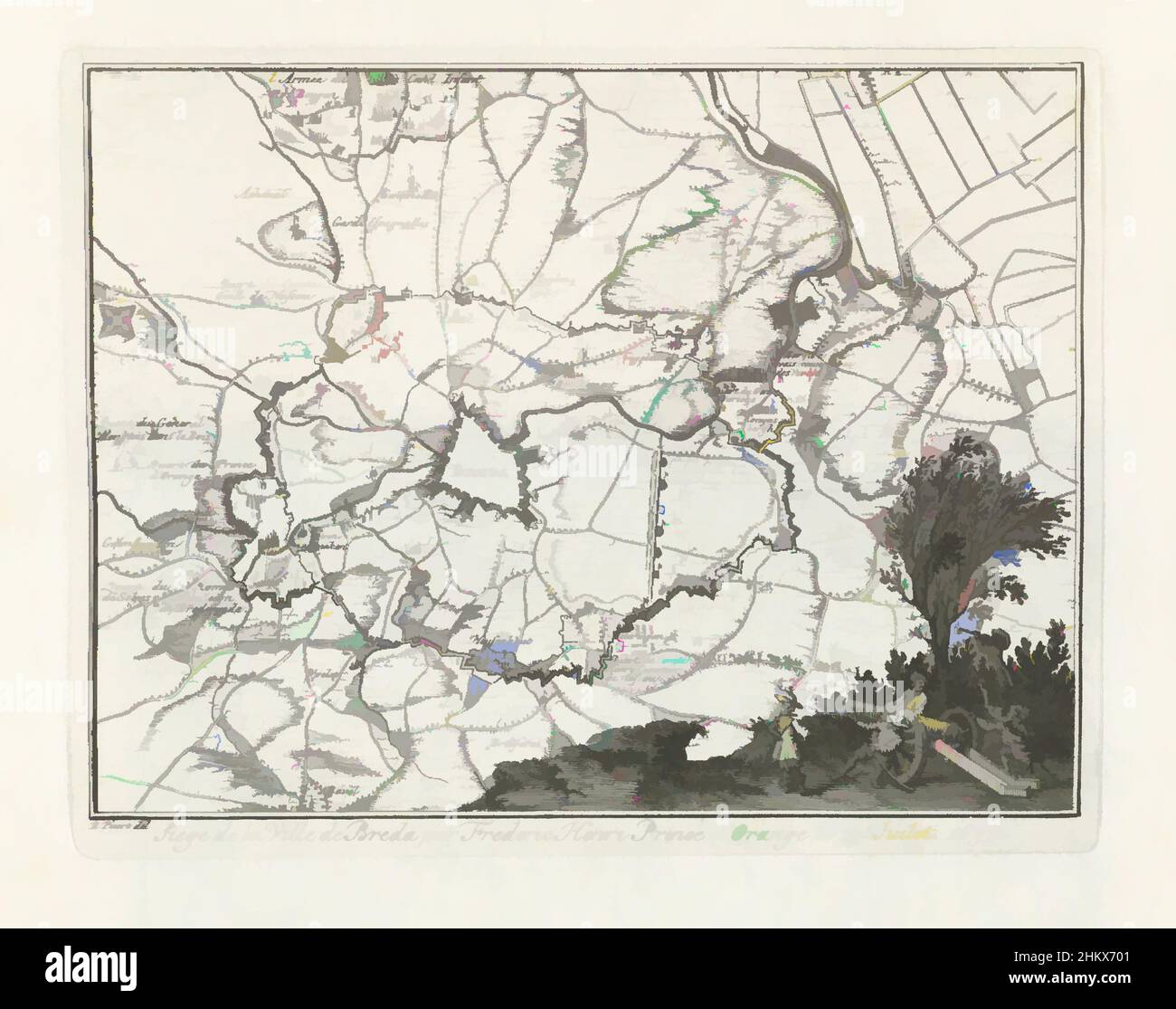 Art inspired by Map of the siege of Breda by Frederick Henry, 1637 ...